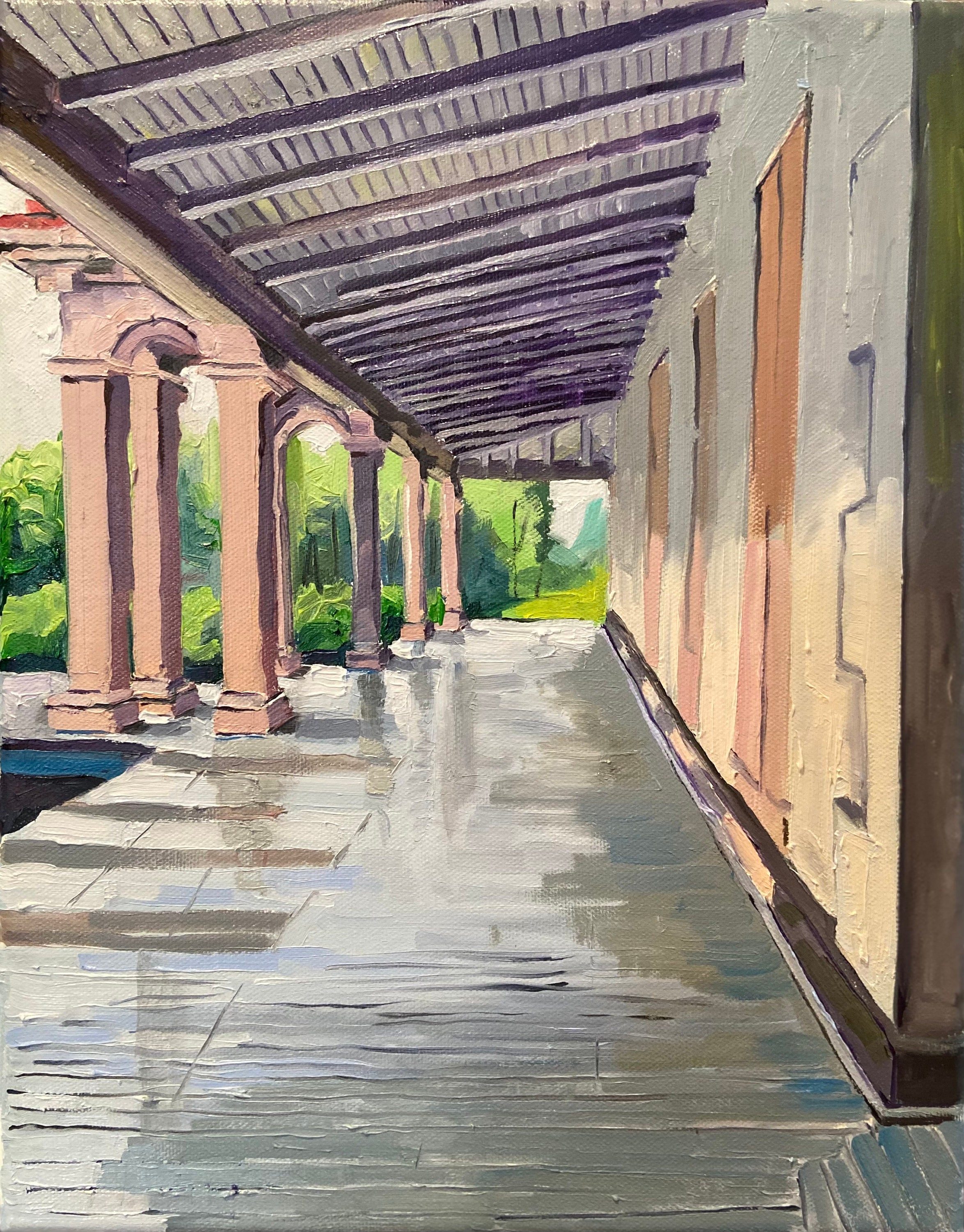 Original Architectural Oil Painting on Canvas; Historic Building ...