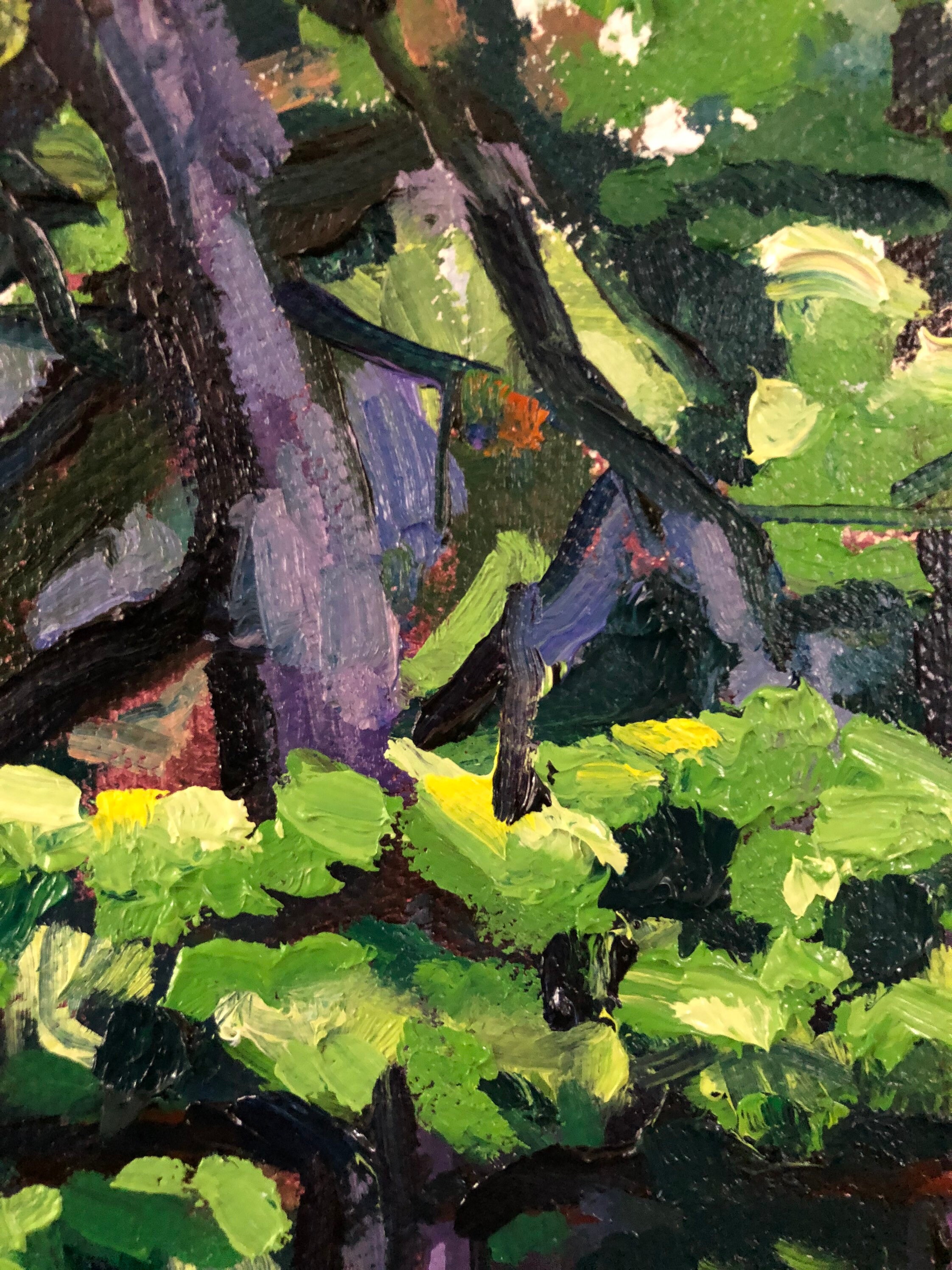 Original Oil Painting of Pine Tree, Oil on Canvas Art, Green Painting ...