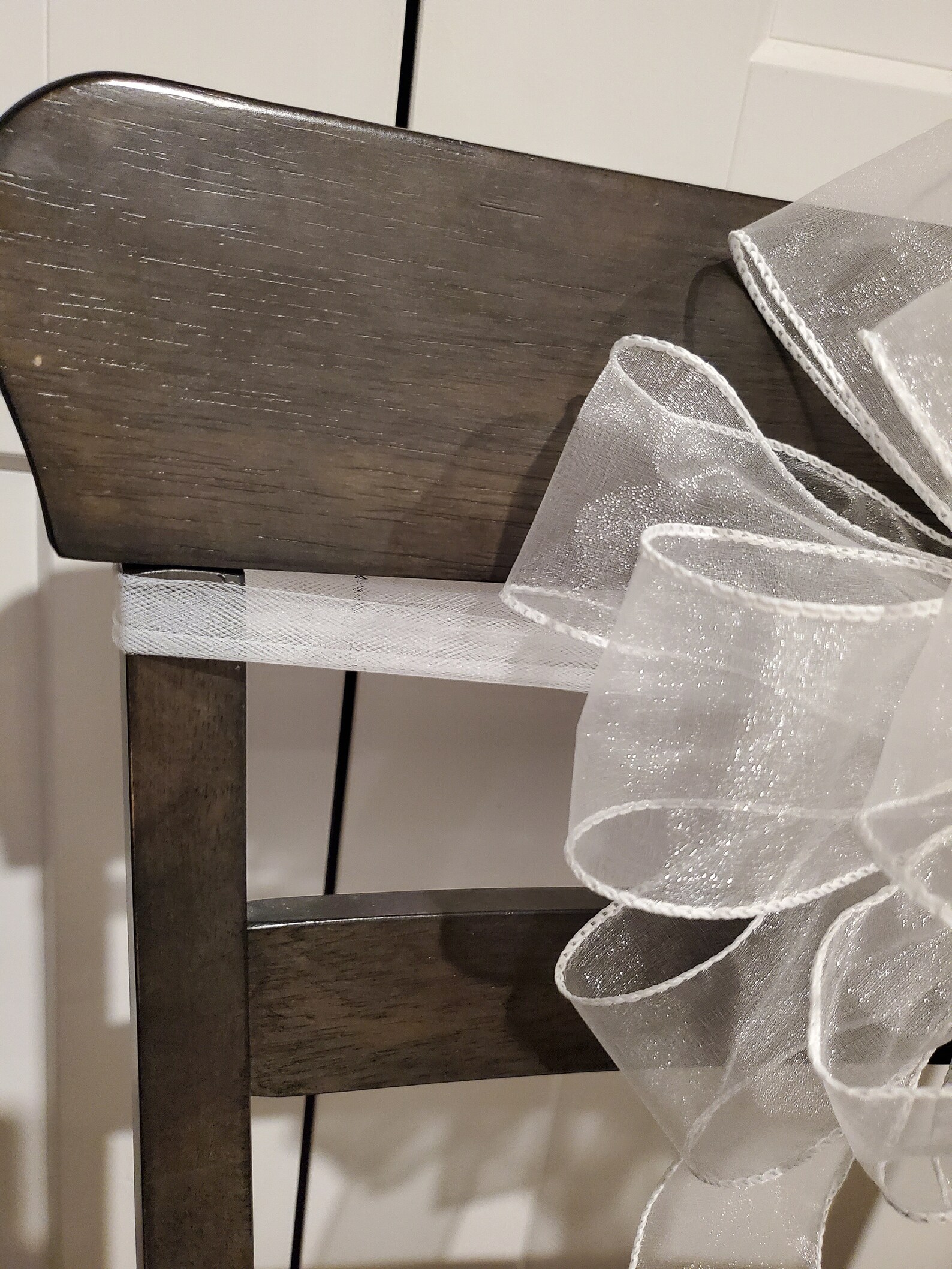 6 Wedding Bows - BULK DISCOUNTED PACKAGE of Six (6) White Bows: Organza ...