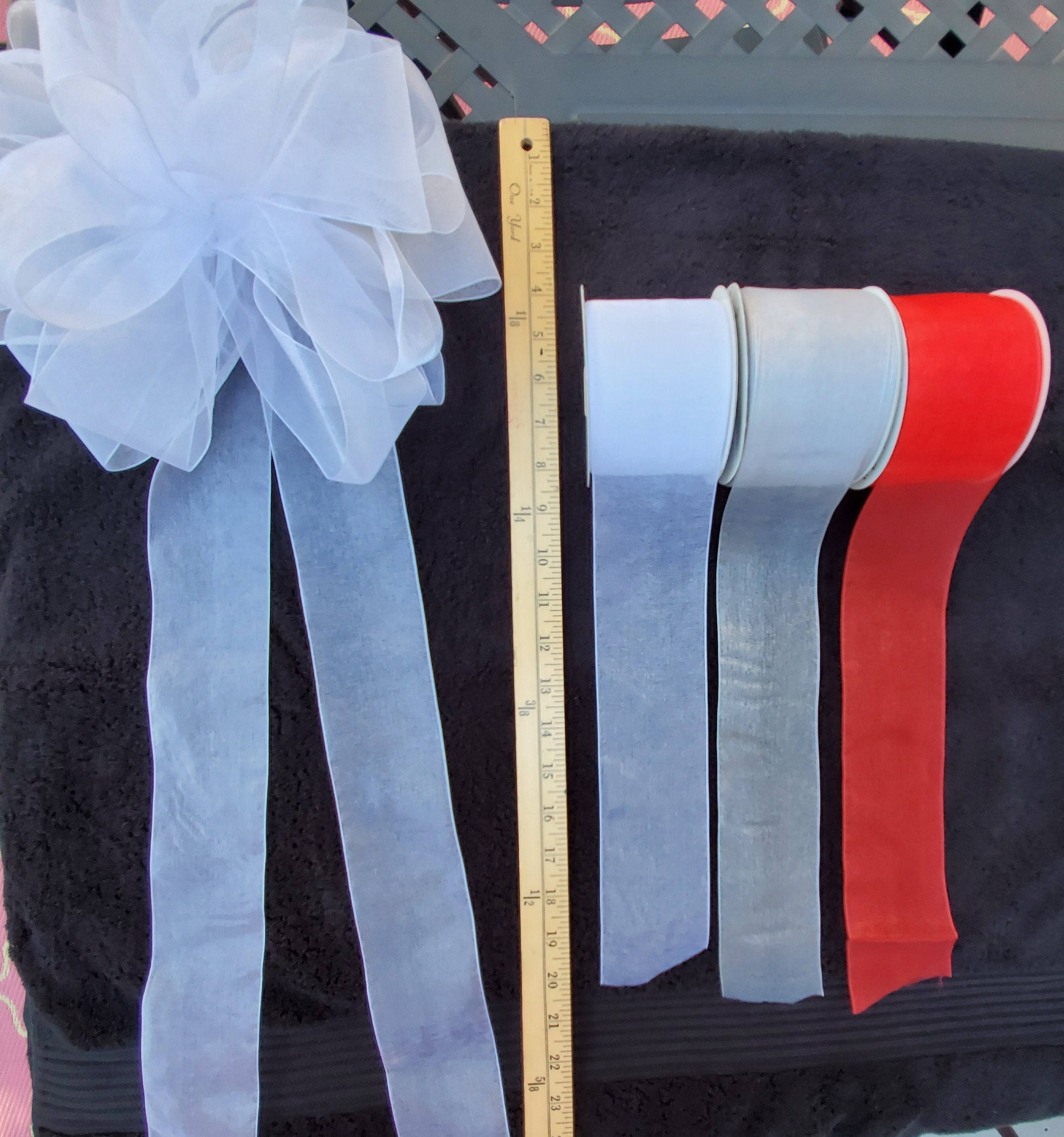 6 Wedding Bows - BULK DISCOUNTED PACKAGE of Six (6) White Bows: Organza ...