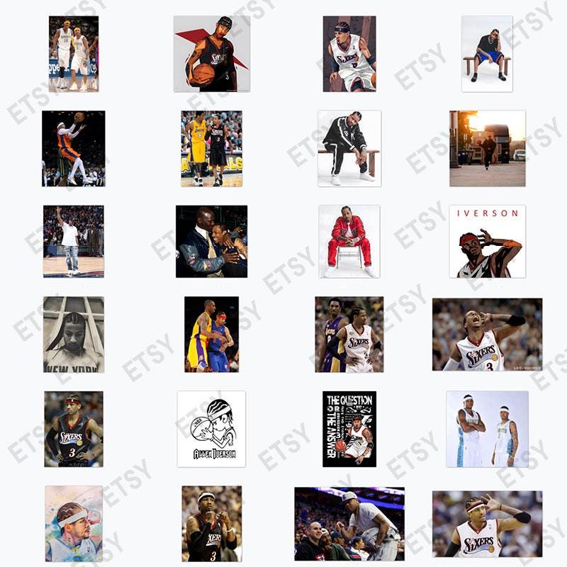 78 Allen Iverson Png , Ready to Print, Printable Design,allen Iverson ...