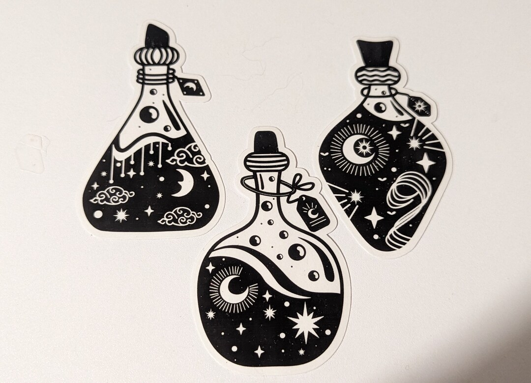 Apothecary Foil Potion Stickers Set of 3, Various Colours Available ...