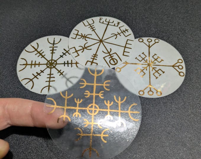 Viking Nordic Vegvisir Compass Protection, Foil Stickers, Set of 4 ...