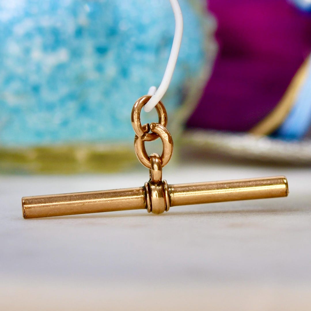 Antique T Bar Toggle Pendant in 9ct Gold - Etsy