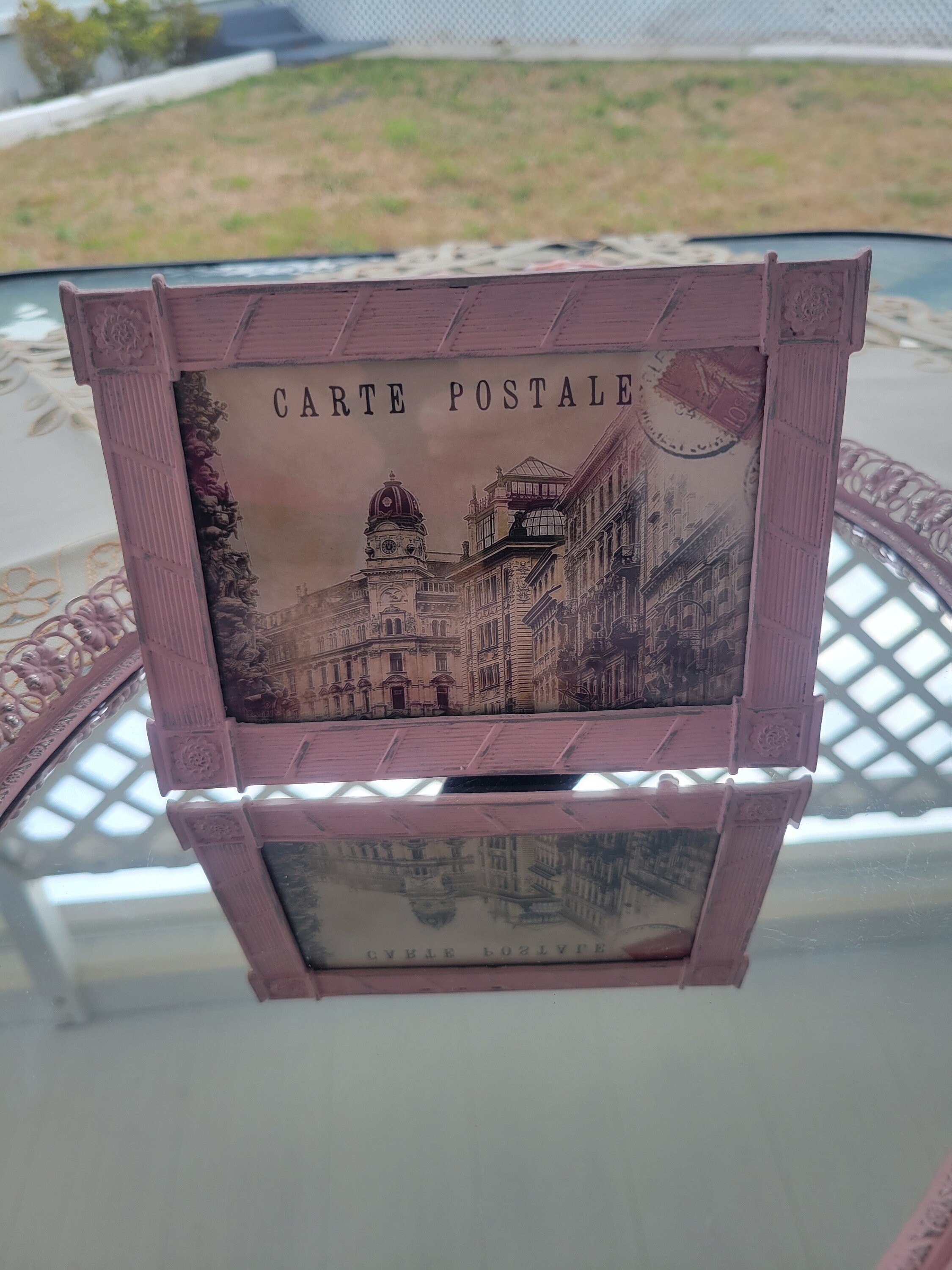 Upcycled RAJ Collection Picture Frame, Ballet Pink Painted on Silver ...