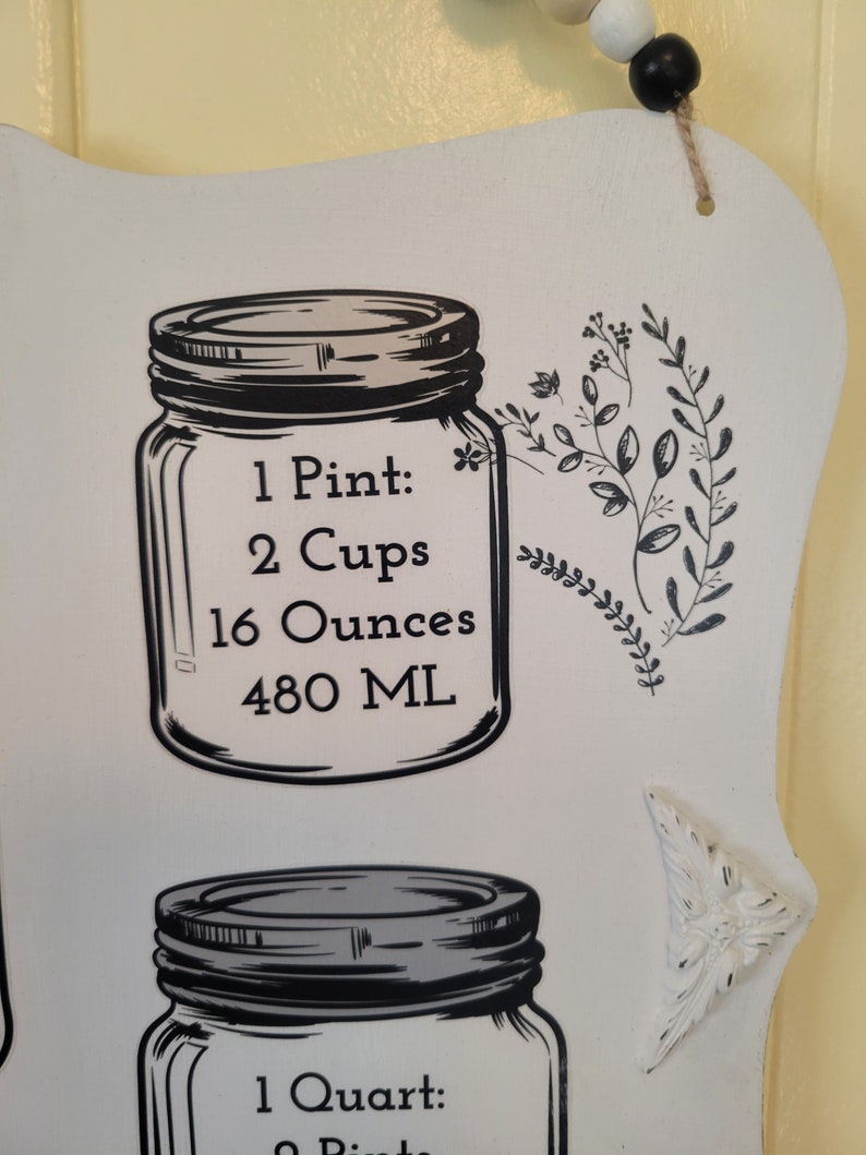Farmhouse Kitchen Conversion Sign: Weights & Measures Recipe Helper - Etsy