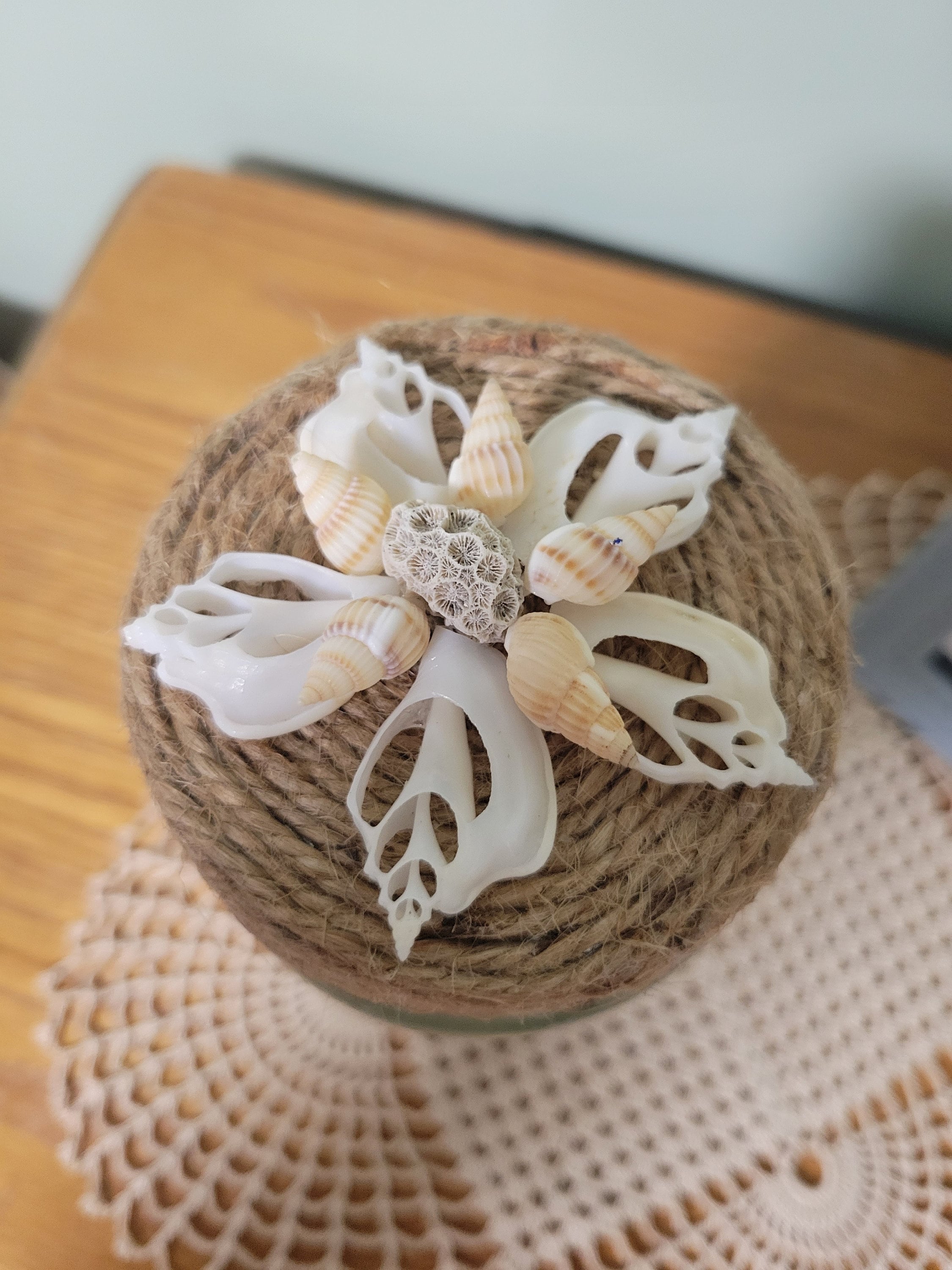Upcycled Jar Filled With Shells, Beach Comber Treasures of the Sea in ...