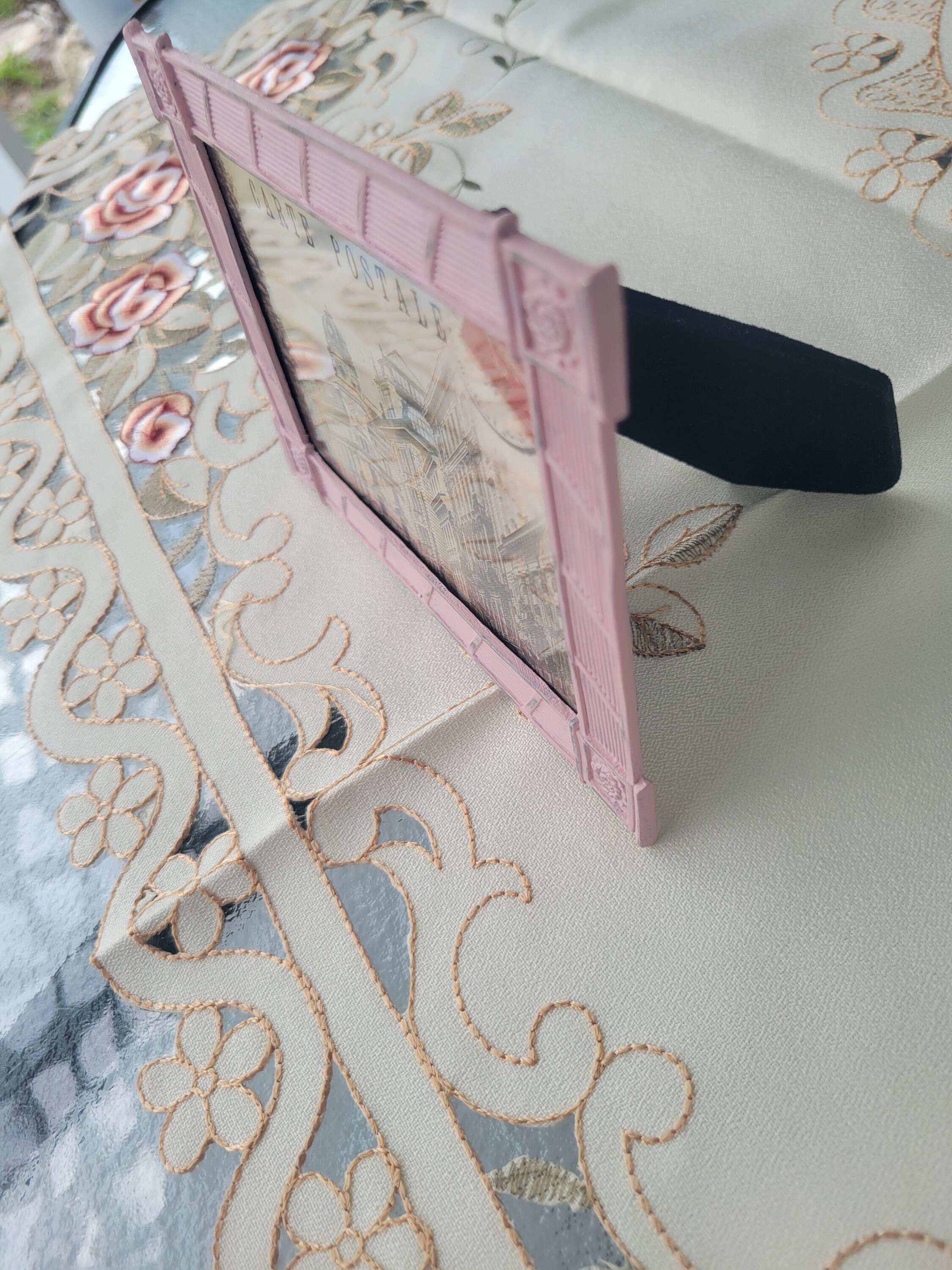 Upcycled RAJ Collection Picture Frame, Ballet Pink Painted on Silver ...