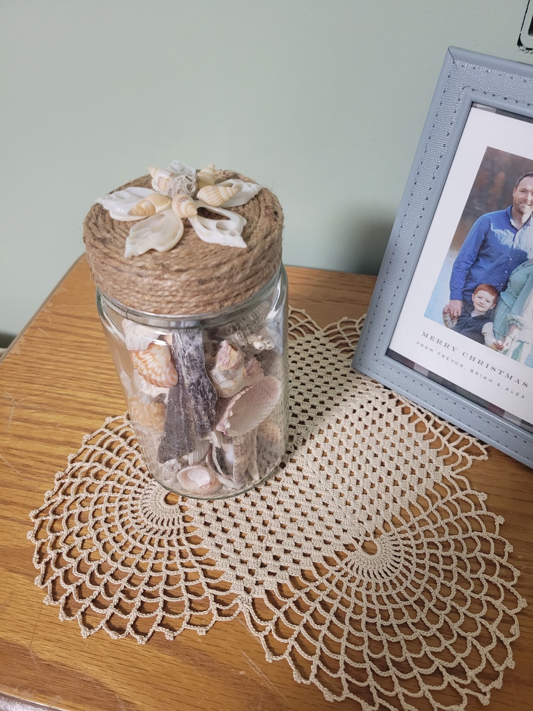 Upcycled Jar Filled With Shells, Beach Comber Treasures of the Sea in ...