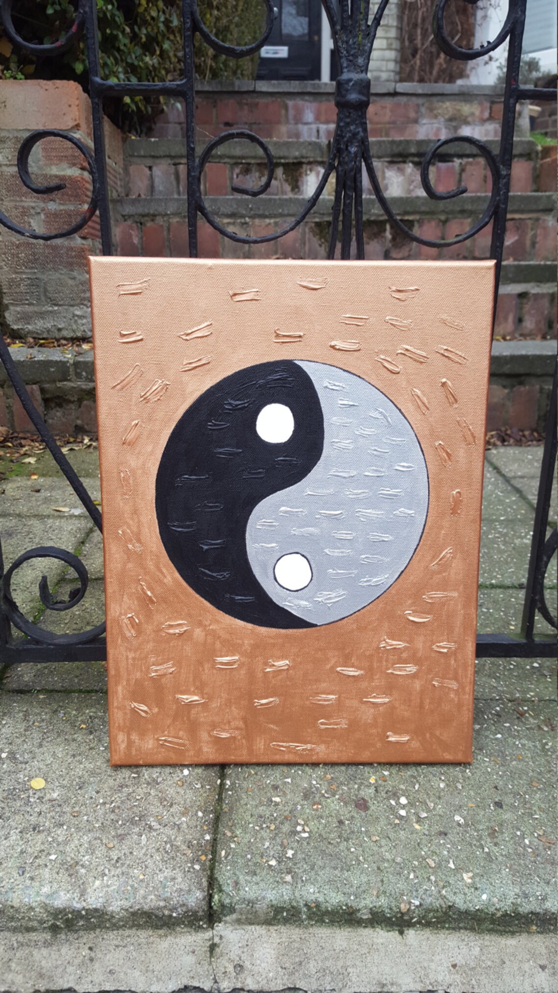 Yin Yang Canvas Painting Feng Shui Wall Art Yin Yang Art - Etsy