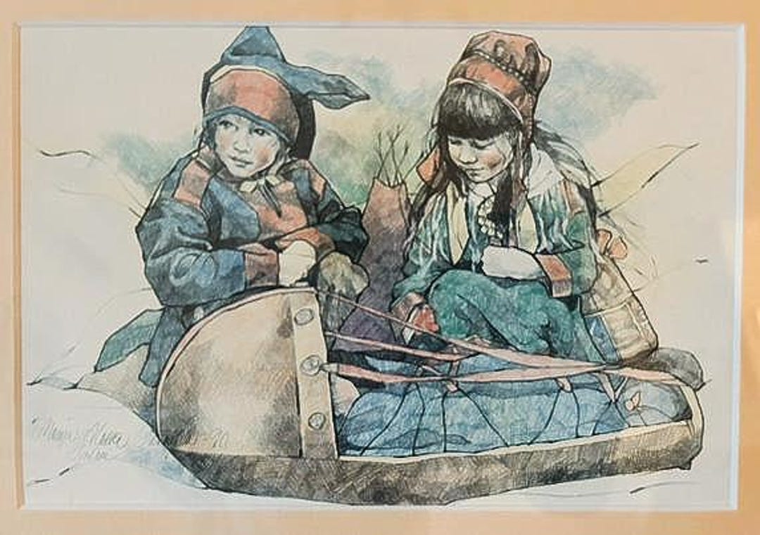 Sami Kunst Door Merja Aletta Ranttila; Inari '90 - Etsy