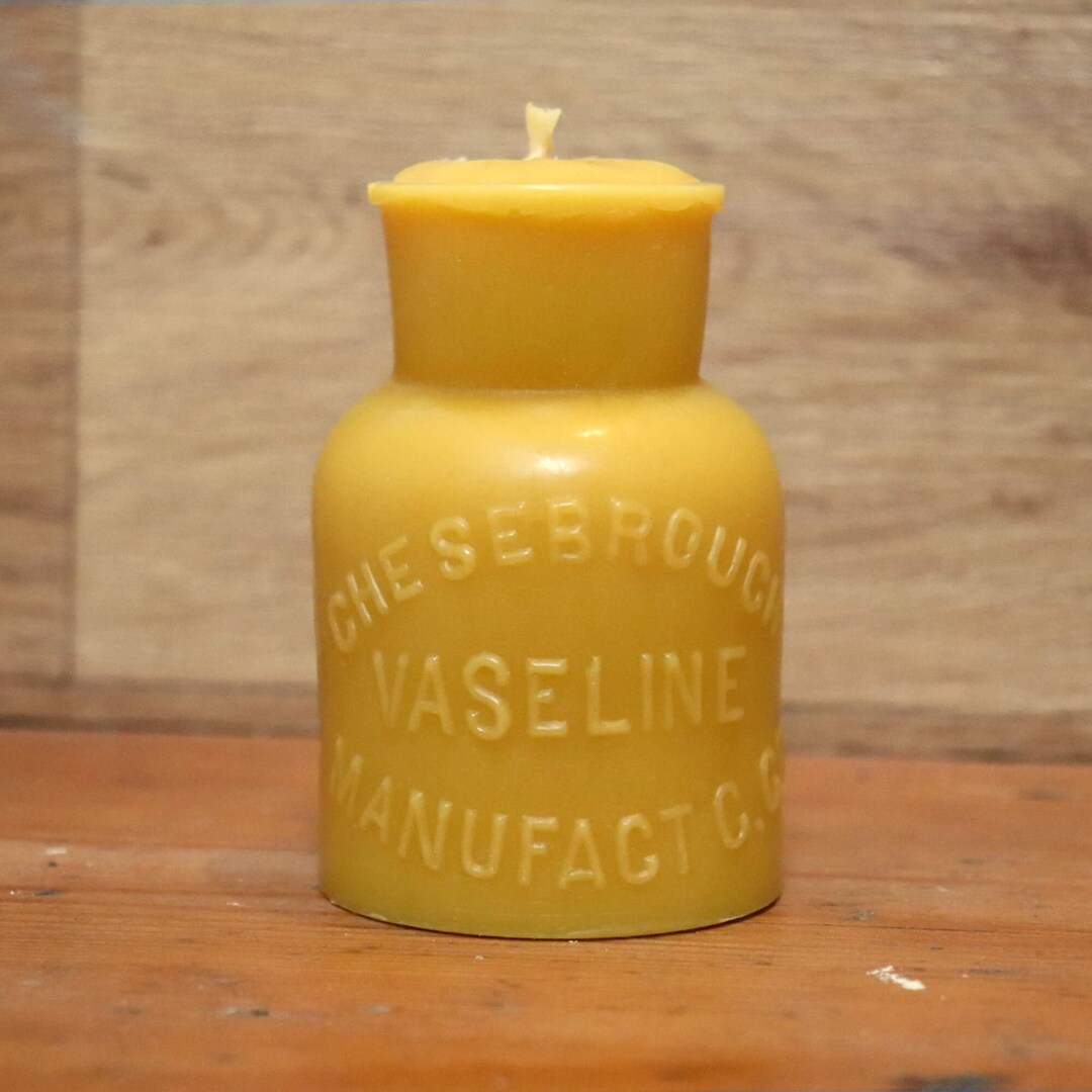 Beeswax Candle - Vaseline, Chesebrough Bottle - 100% British Beeswax - Etsy