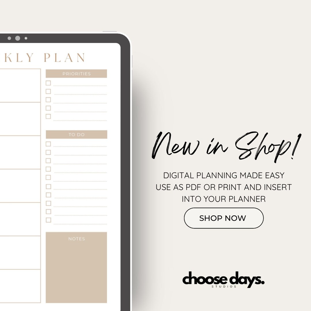 Minimal Weekly Planner Printable. Simple Template. A4 PDF - Etsy