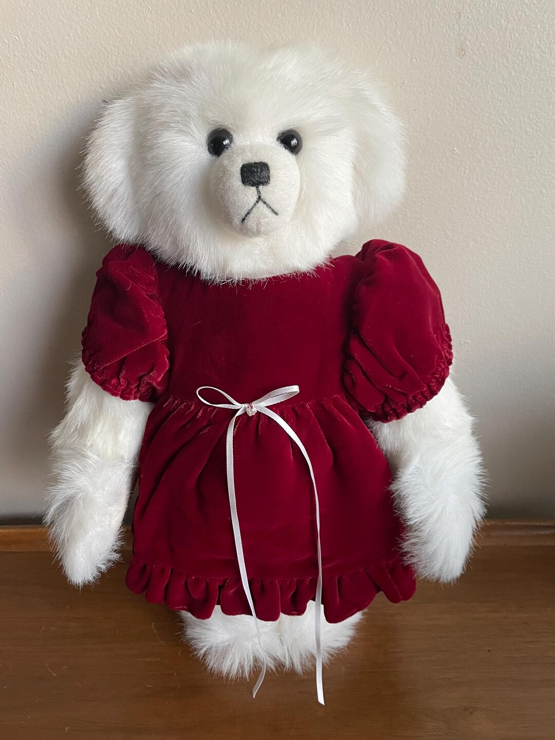 White Christmas Handmade by Bear Artist Barb Butcher of Heartspun Teddy ...