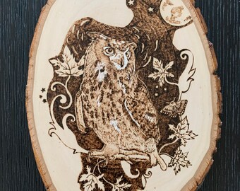 Owl Pyrography - Etsy