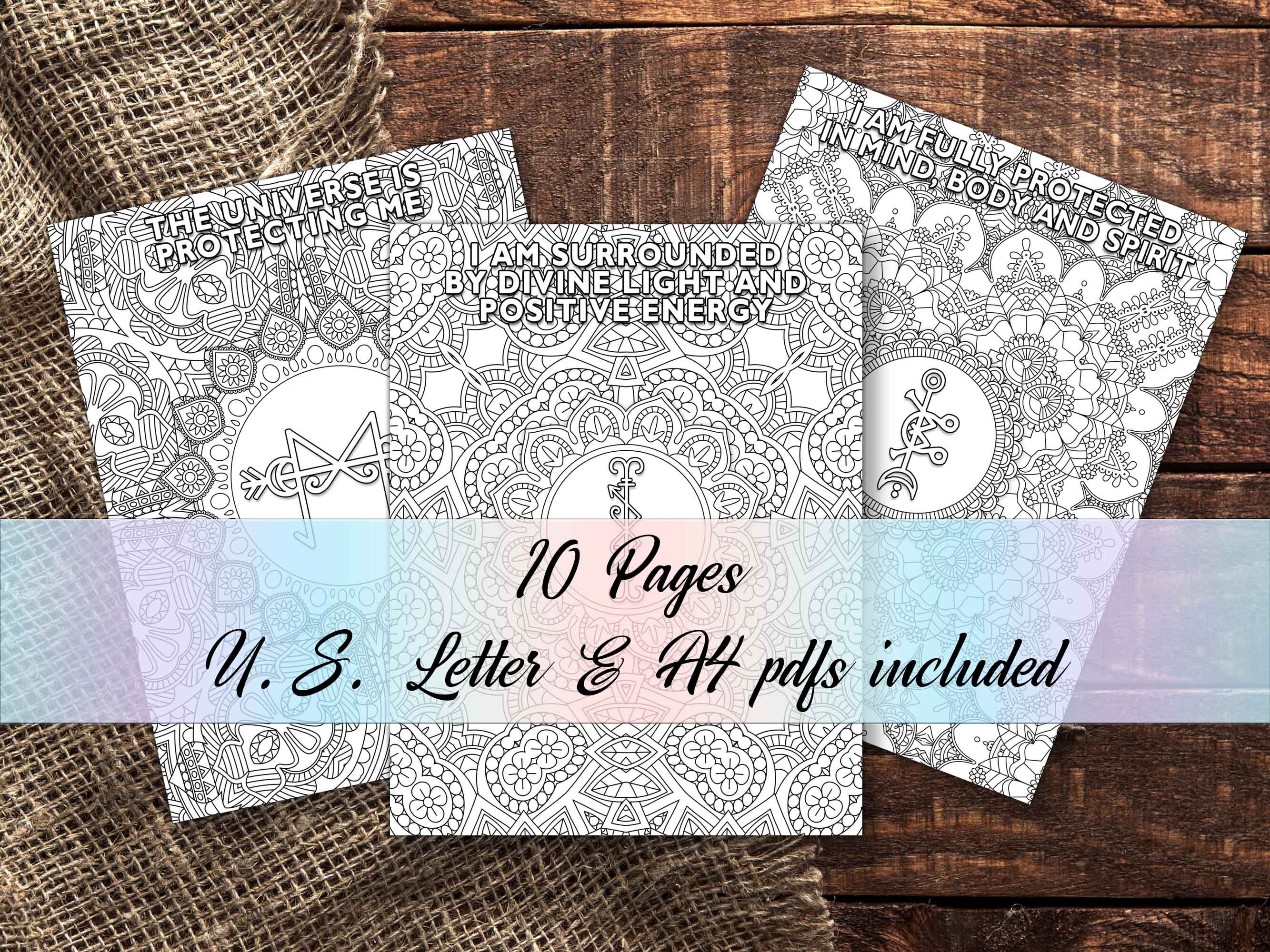 10 Sigil Coloring Pages for Mindful Meditation and Protection - Etsy Canada