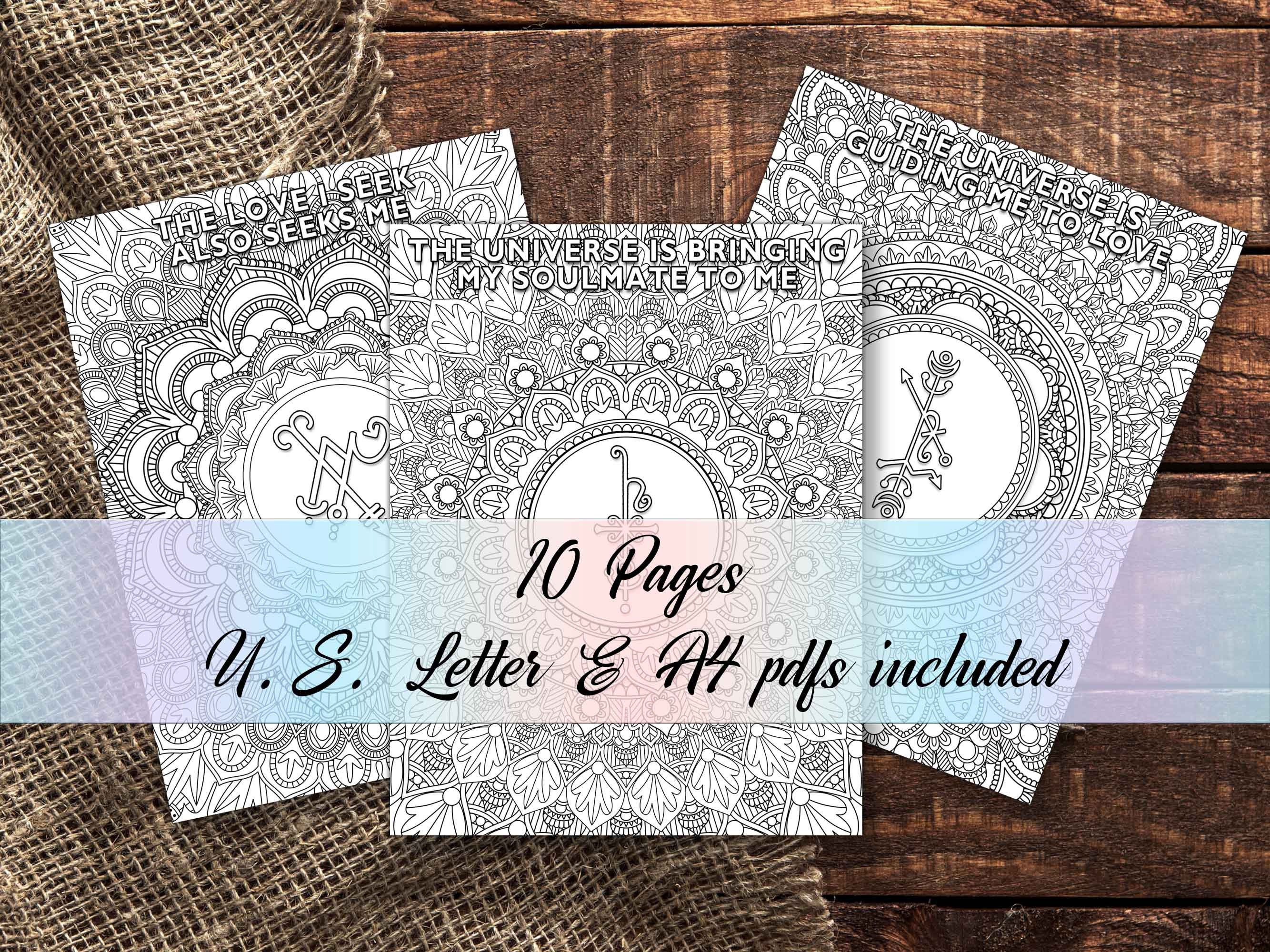 10 Sigil Coloring Pages for Mindful Meditation and Love - Etsy