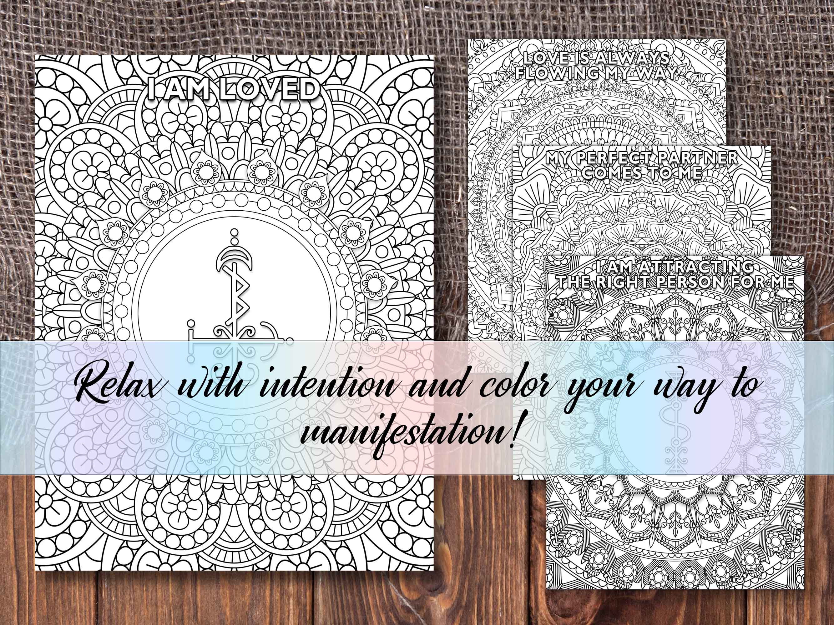 10 Sigil Coloring Pages for Mindful Meditation and Love - Etsy