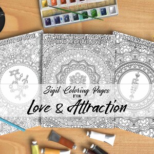 10 Sigil Coloring Pages for Mindful Meditation and Love - Etsy