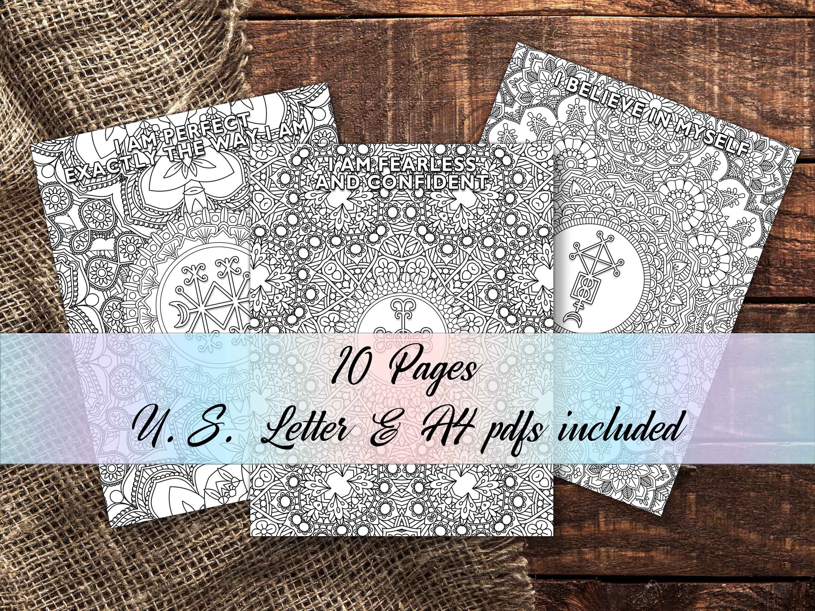 10 Sigil Coloring Pages for Mindful Meditation and Self-love - Etsy