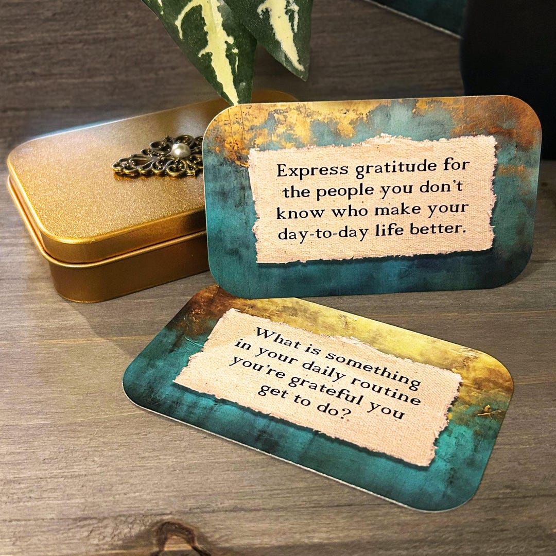 Gratitude Journaling Prompt Cards - Etsy