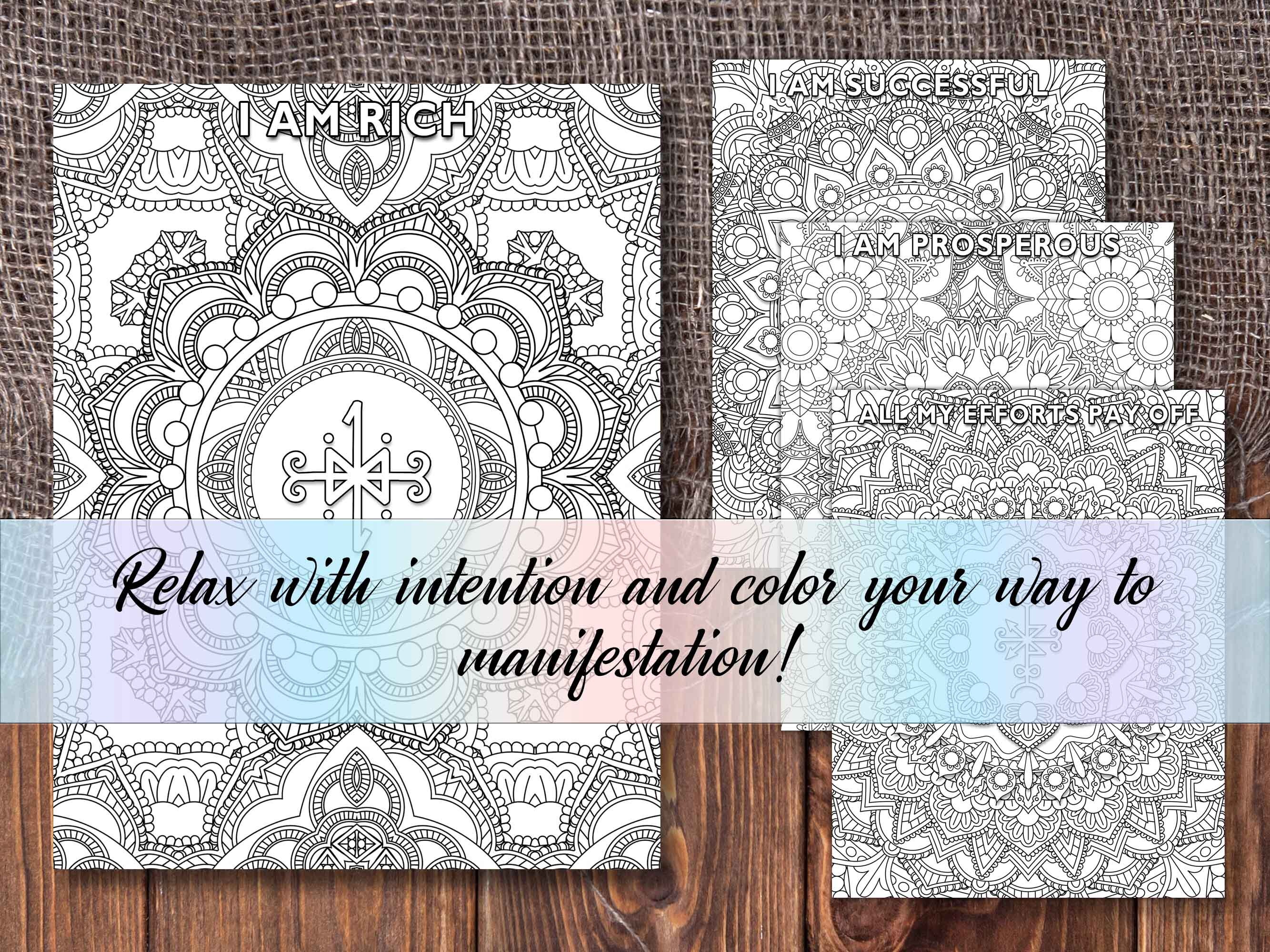 10 Sigil Coloring Pages for Mindful Meditation and Prosperity - Etsy