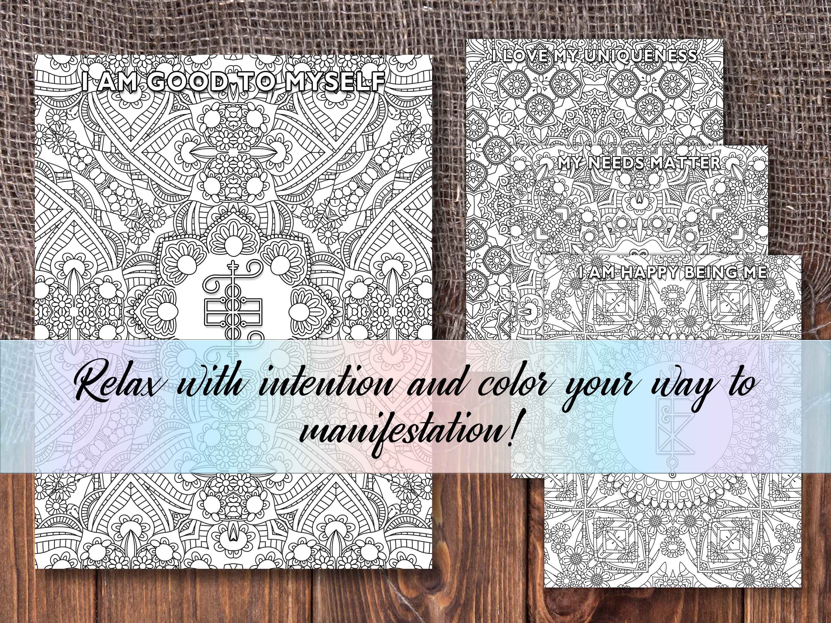 10 Sigil Coloring Pages for Mindful Meditation and Self-love - Etsy