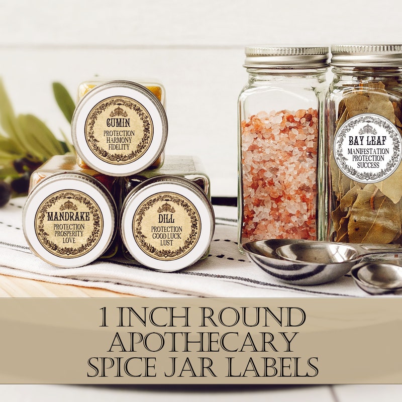 Round Spice Labels - Etsy