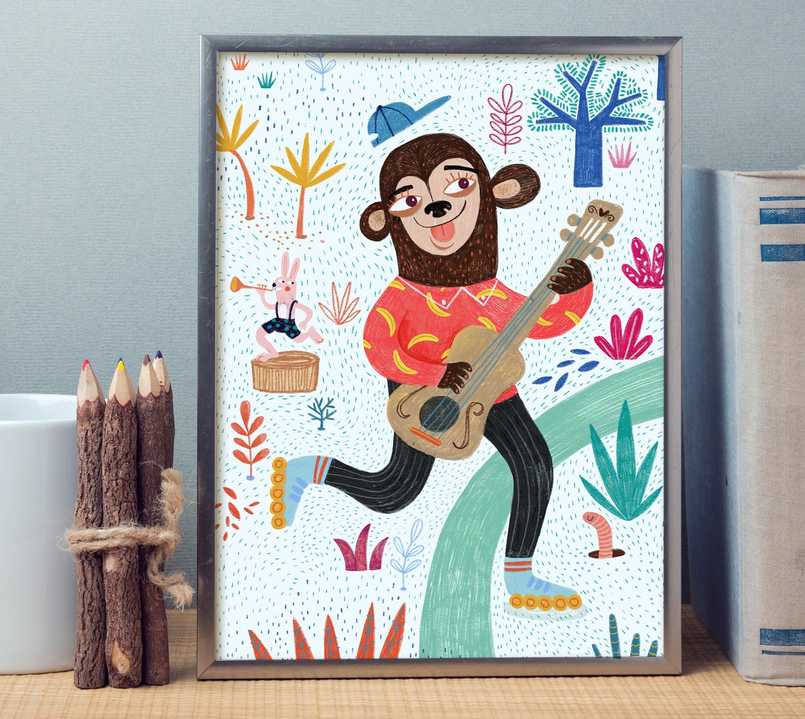 Monkey Decor for Nursery, Monkey Decor, Monkey Nursery, Monkey Playroom ...