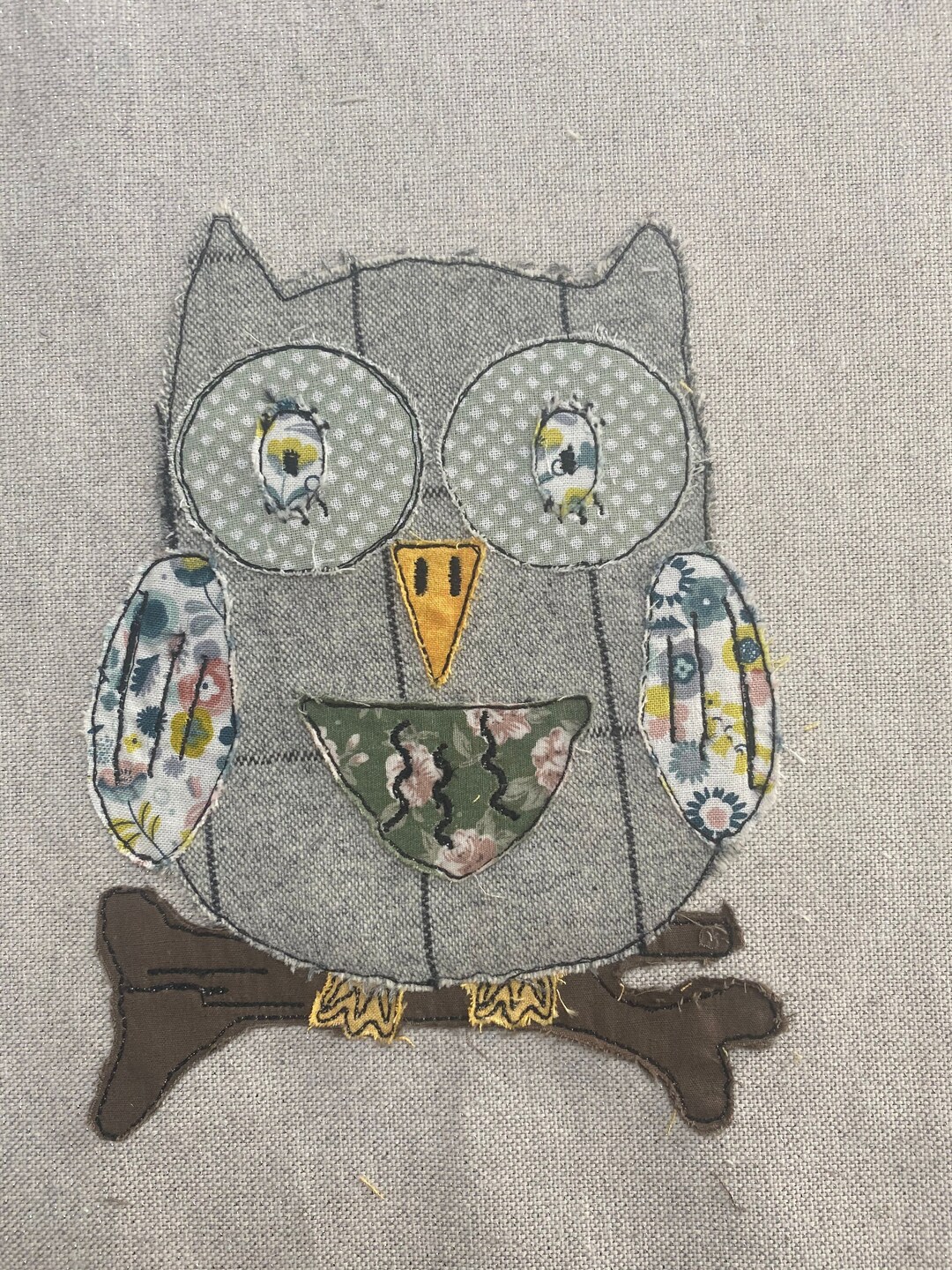 Owl Raw Edge Applique Machine Embroidery Digital Download Size 5x7 and ...