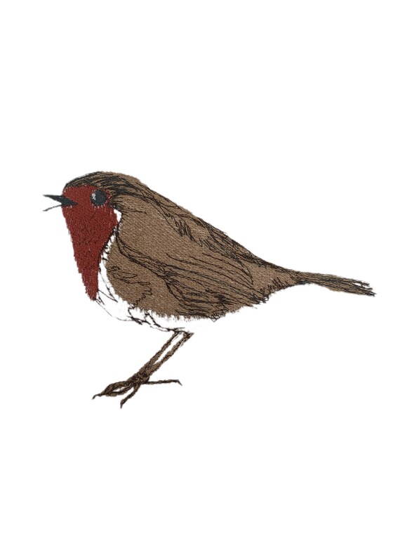 Red Robbin Bird Machine Embroidery Digital Download Design 6 | Etsy