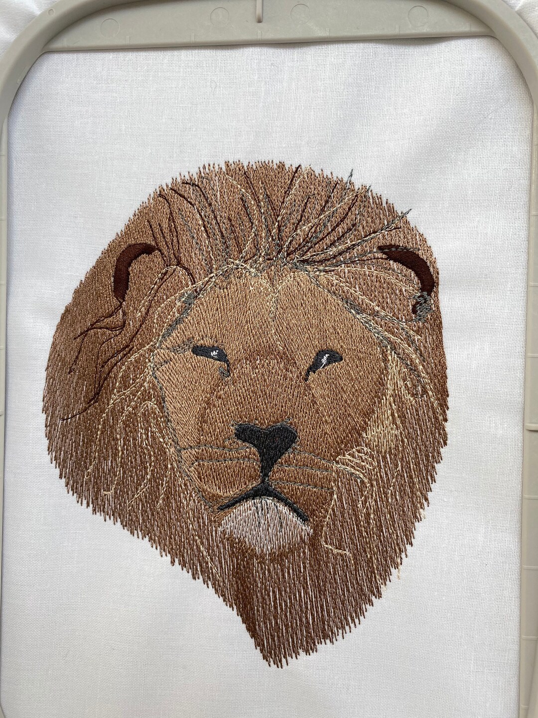 Lion Head Unique Machine Embroidery Digital Download File Pattern ...