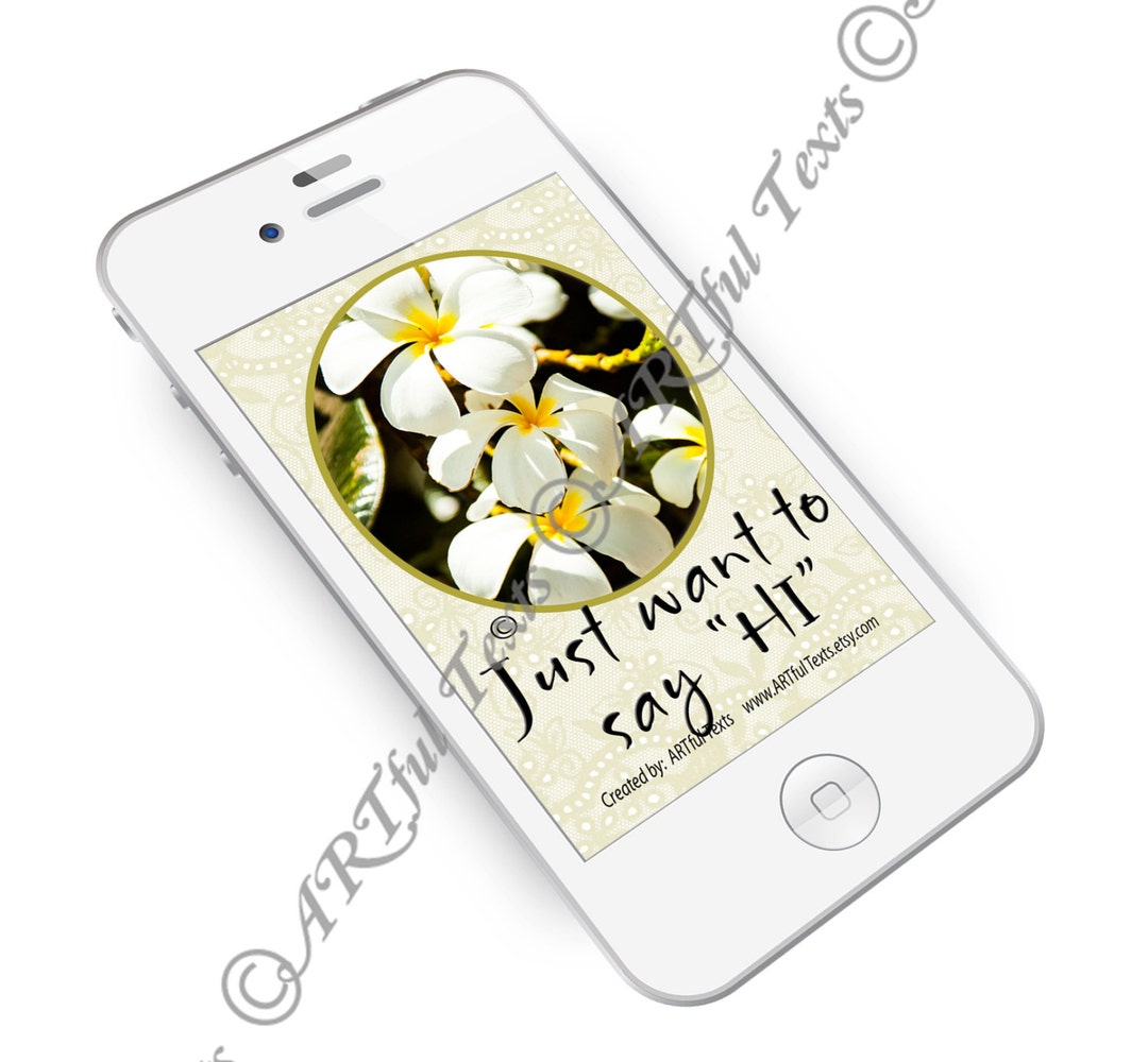 Just Want to Say hi Text Message - Etsy