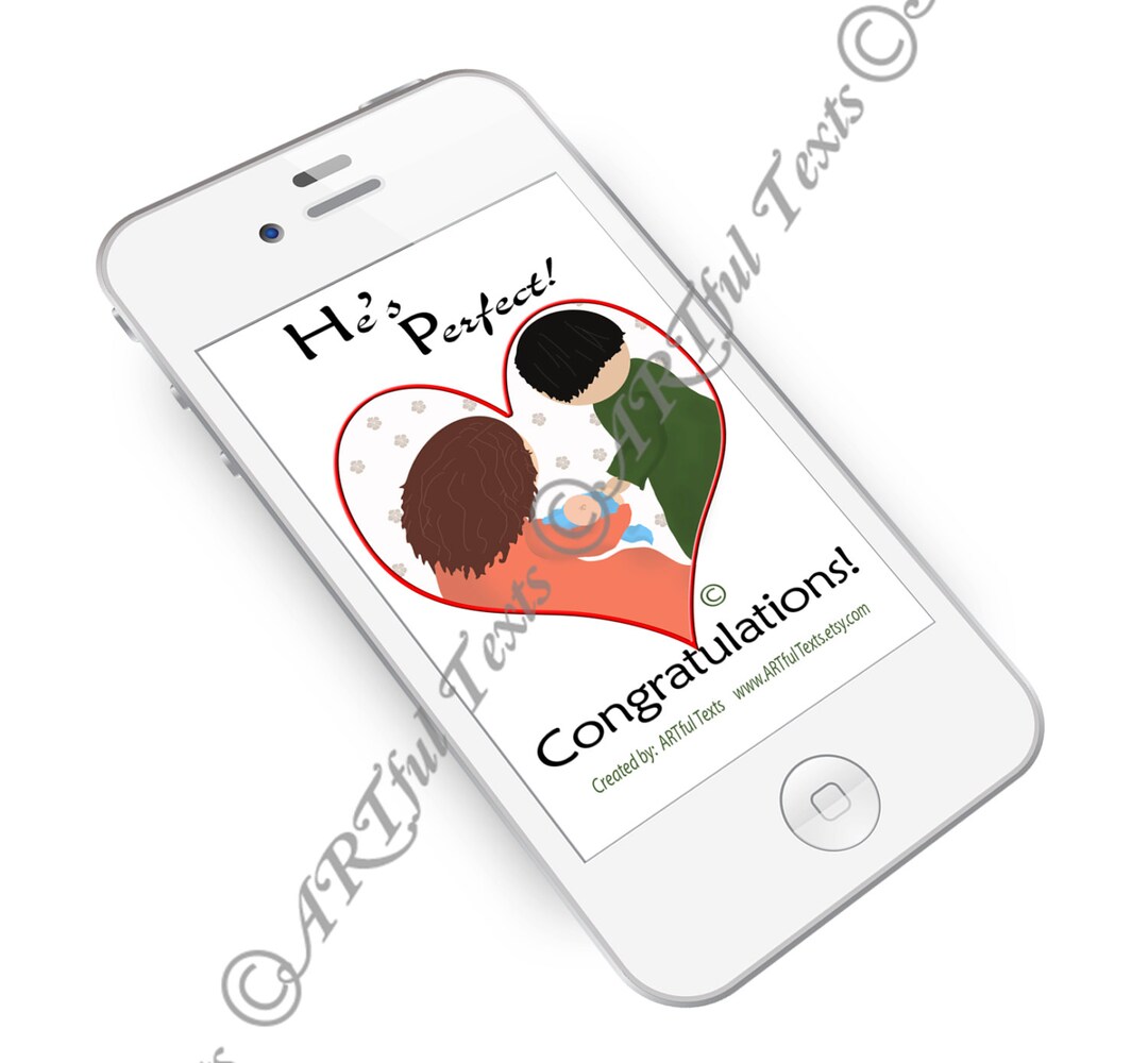 HE'S PERFECT Text Message - Etsy