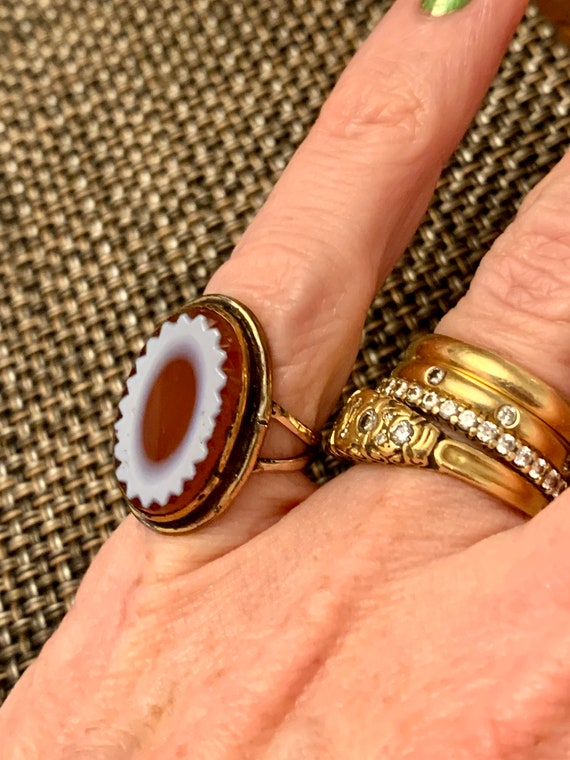 Antique agate ring store