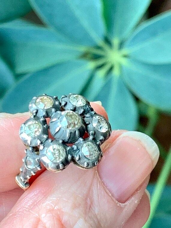 Amazing Antique Georgian 1.5 carat Diamond Flower Ring - Gem