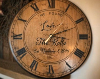 Laser Engraved Wood Clock - Etsy