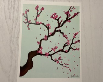 Magnolia Bloom Print From Original Gouache Painting by Wanda - Etsy