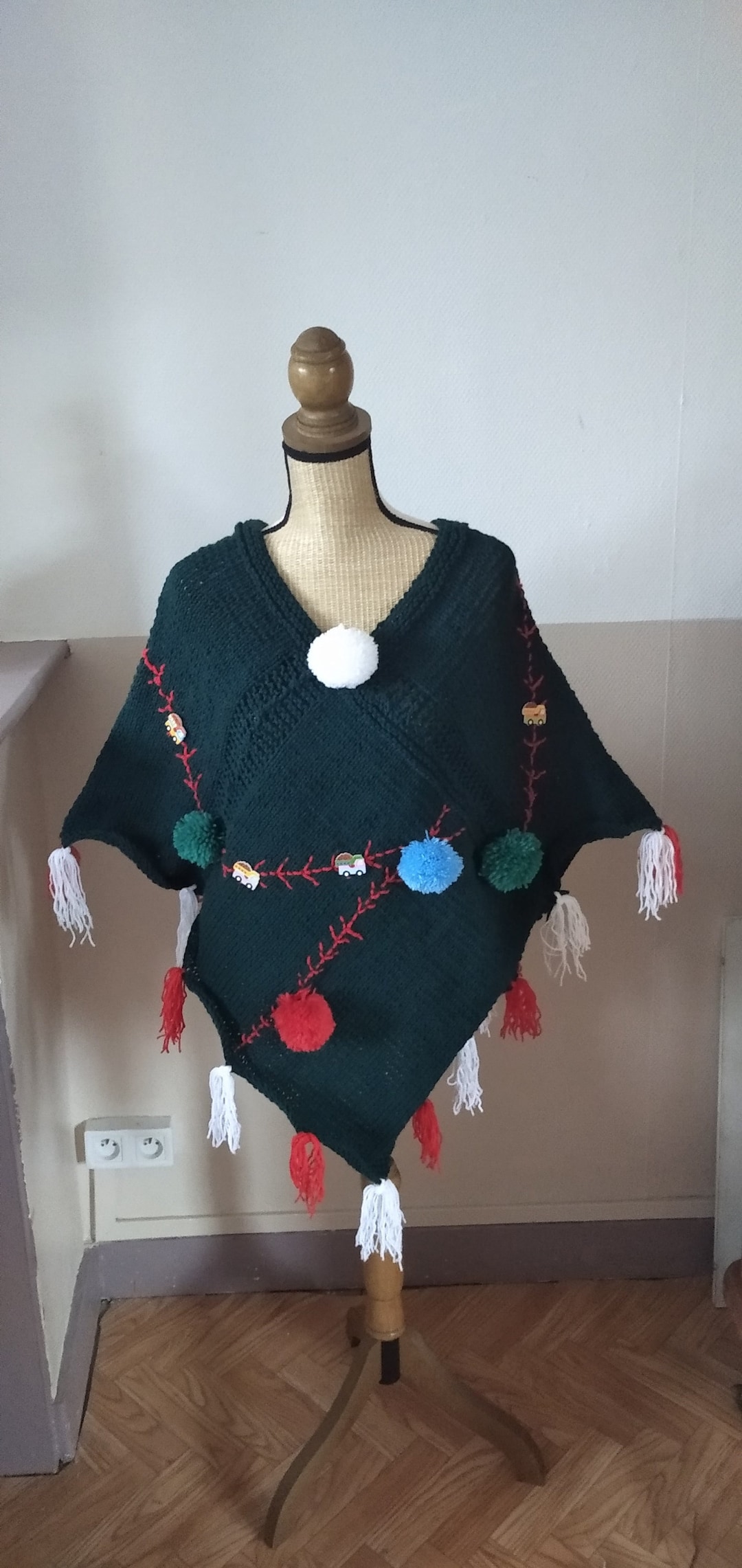 Christmas Poncho - Etsy