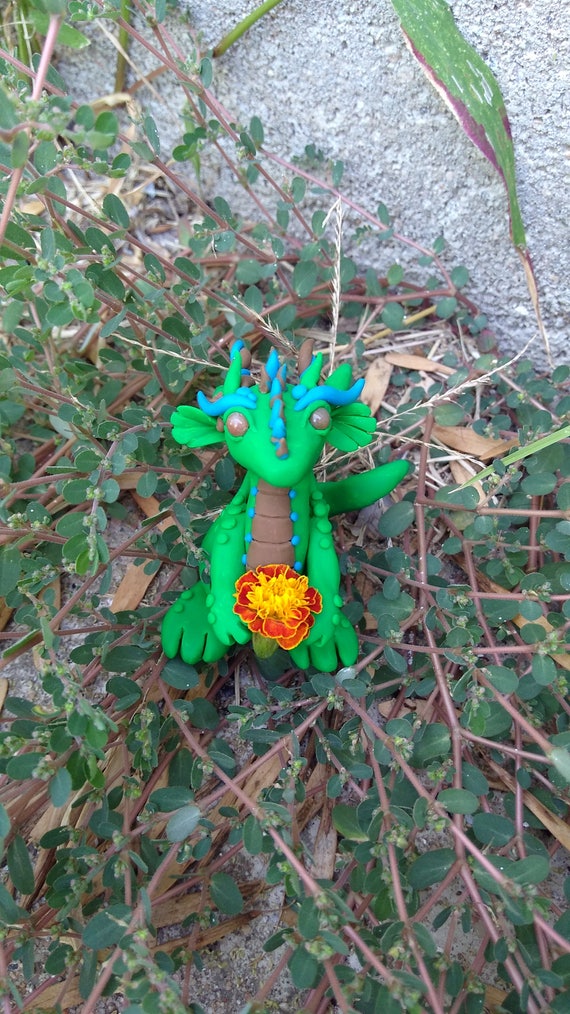 Polymer Clay Forest Dragon | Etsy