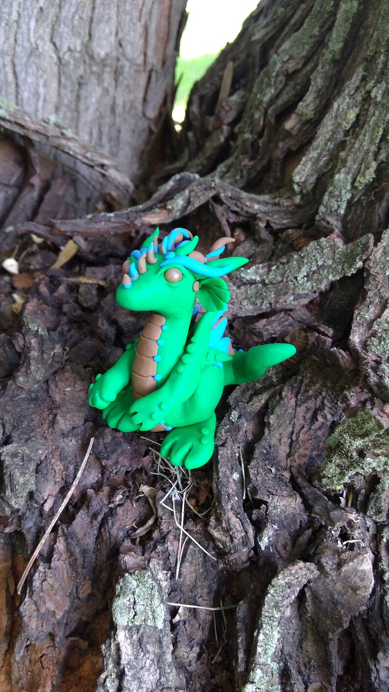 Polymer Clay Forest Dragon - Etsy
