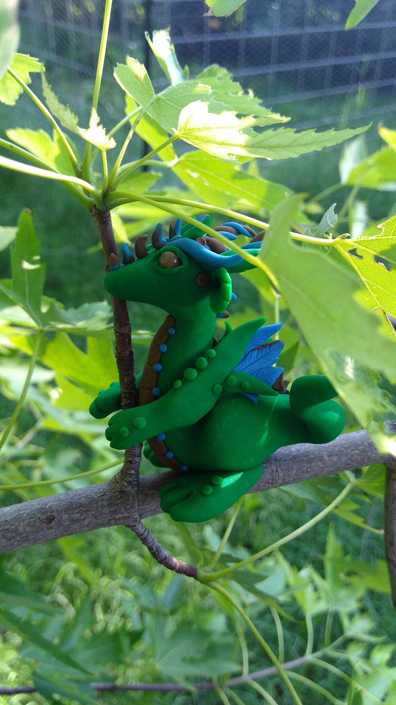 Polymer Clay Forest Dragon - Etsy