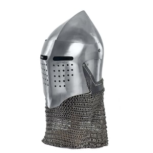 Combat Helmet Closed Bacinet SCA LARP Medieval Helmet SCA Helmet Larp ...