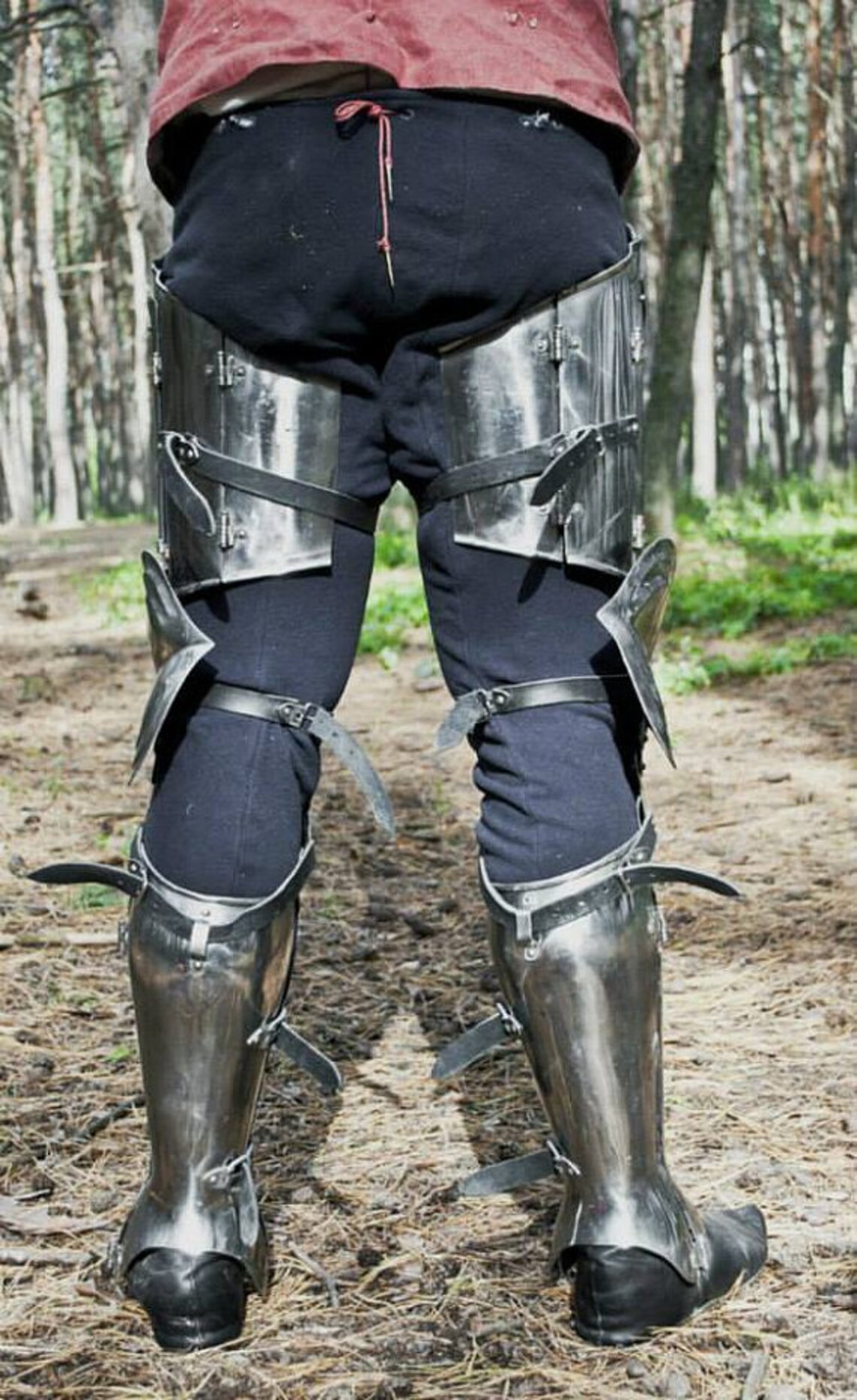 SCA Advanced Leg Armor, Complete Gothic Fluted Cuisses, Knees and ...