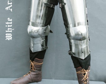 Leg Combat Armor Set , Plate Legs, Cuisses With Poleyns and Greaves SCA ...