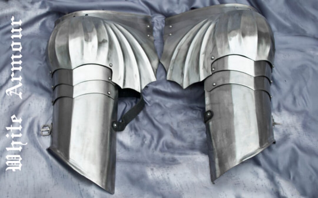 Gothic Winged Pauldrons SCA LARP Sca Pauldrons Larp Pauldrons Steel ...