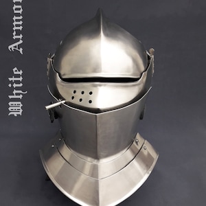 Italian Armet Helmet SCA LARP Fantasy Helmet Knight Armor Helm Medieval ...