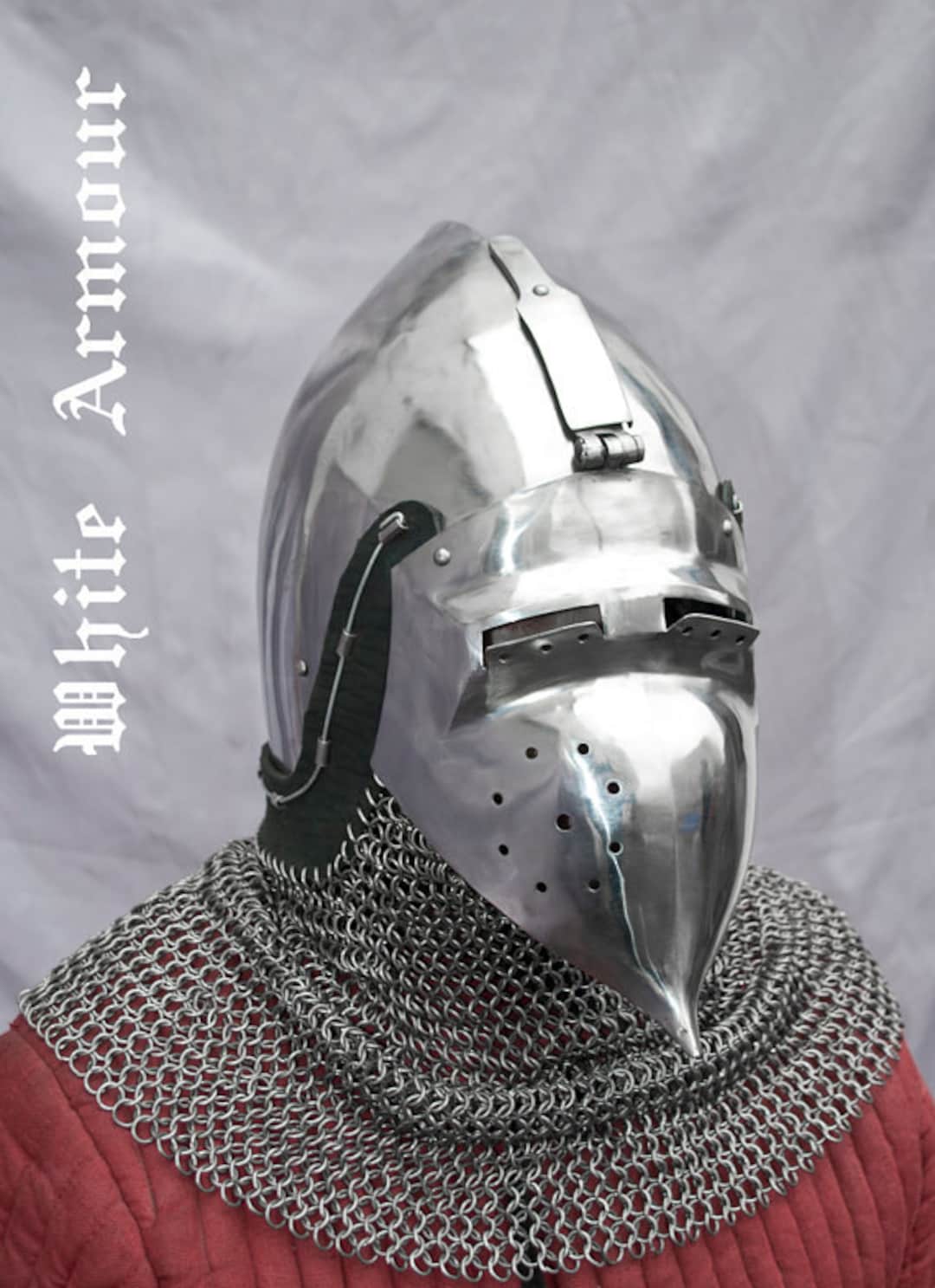 Combat Helmet Klappvisor Bascinet SCA LARP Medieval Helmet Fantasy ...
