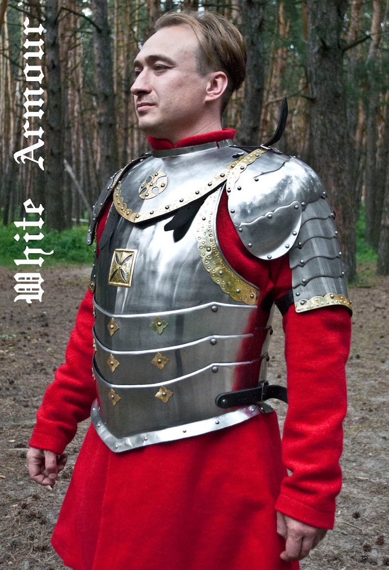 SCA Decorated Combat Pauldrons Polish hussaria | Etsy