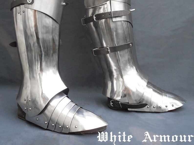 The simple sabatons SCA larp armor fantasy steel protection | Etsy